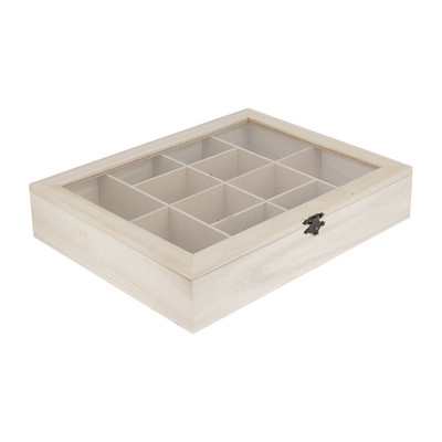 Opbergbox 12 vakjes - 23x29x5.5 cm | Xenos