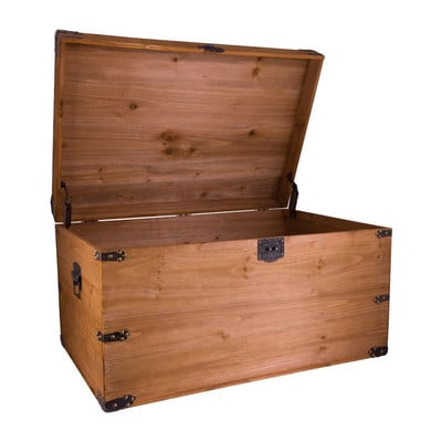 Houten kist - lichtbruin - 76x52x42 cm | Xenos