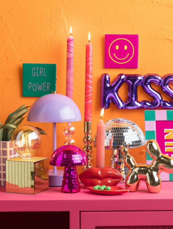 Paddenstoel discobal groot - zilverkleurig - ø15x18 cm | Xenos